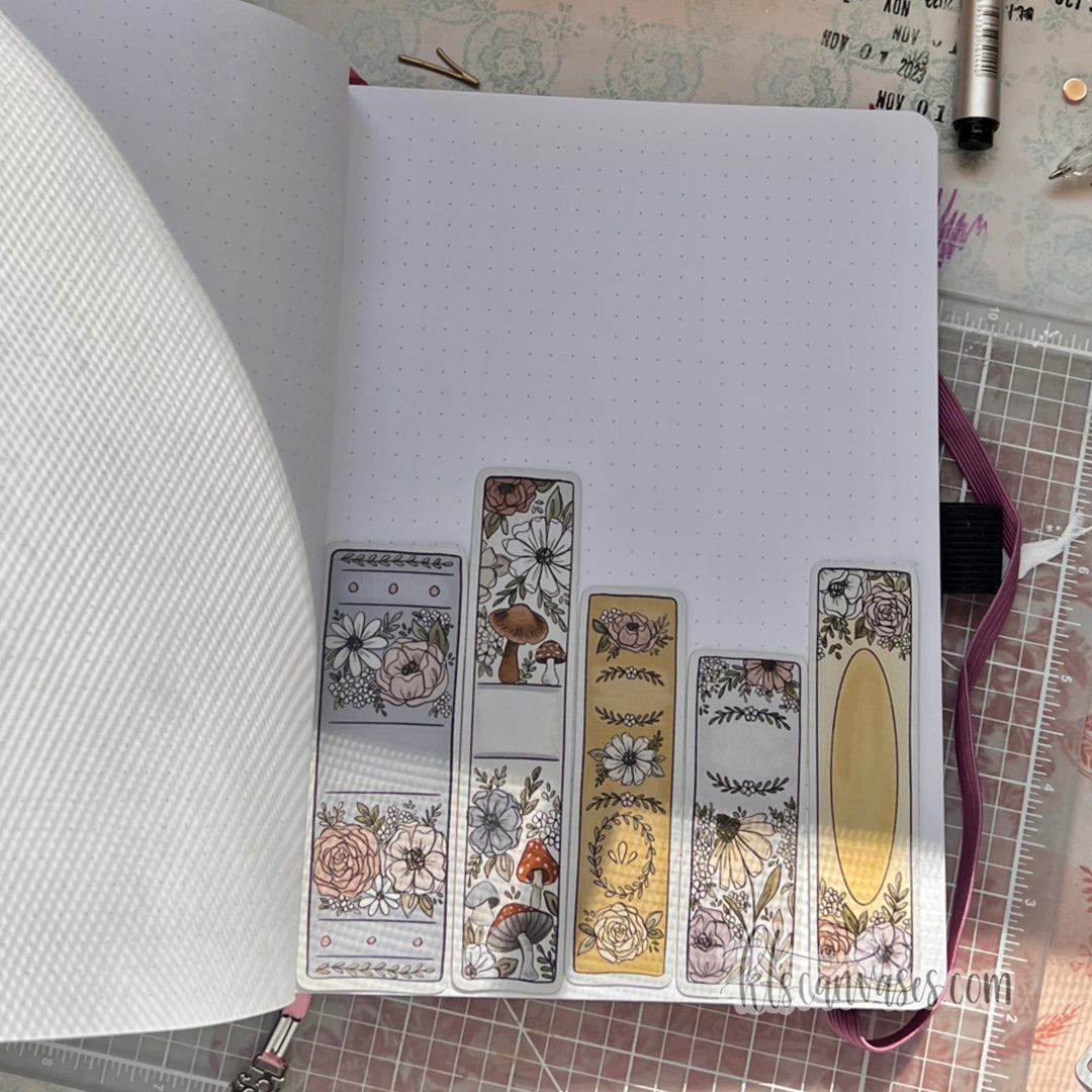 Floral Book Collection Sticker Pack (8 paper stickers included) – KT's ...