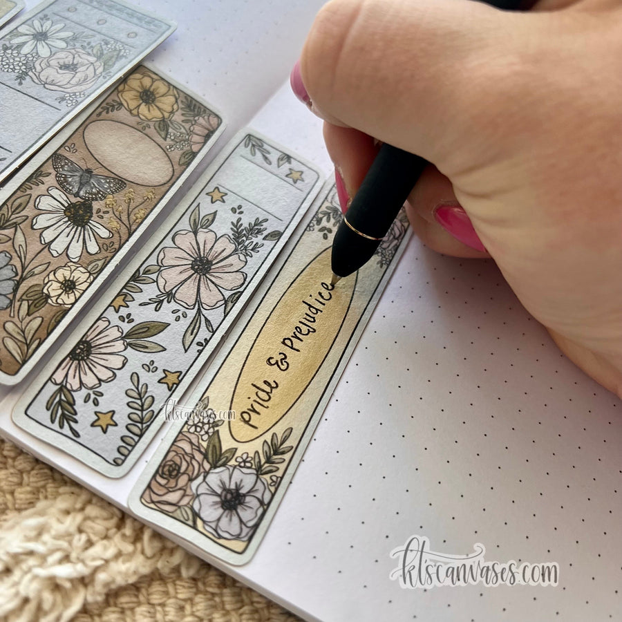 Floral Book Collection Sticker Pack (8 paper stickers included) – KT's ...