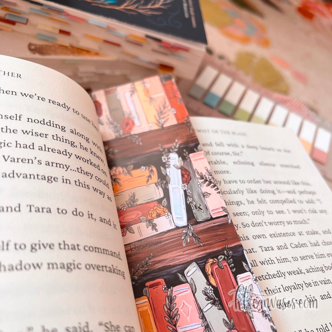 Bookshelf Garden Double Sided Bookmark – KT's Canvases