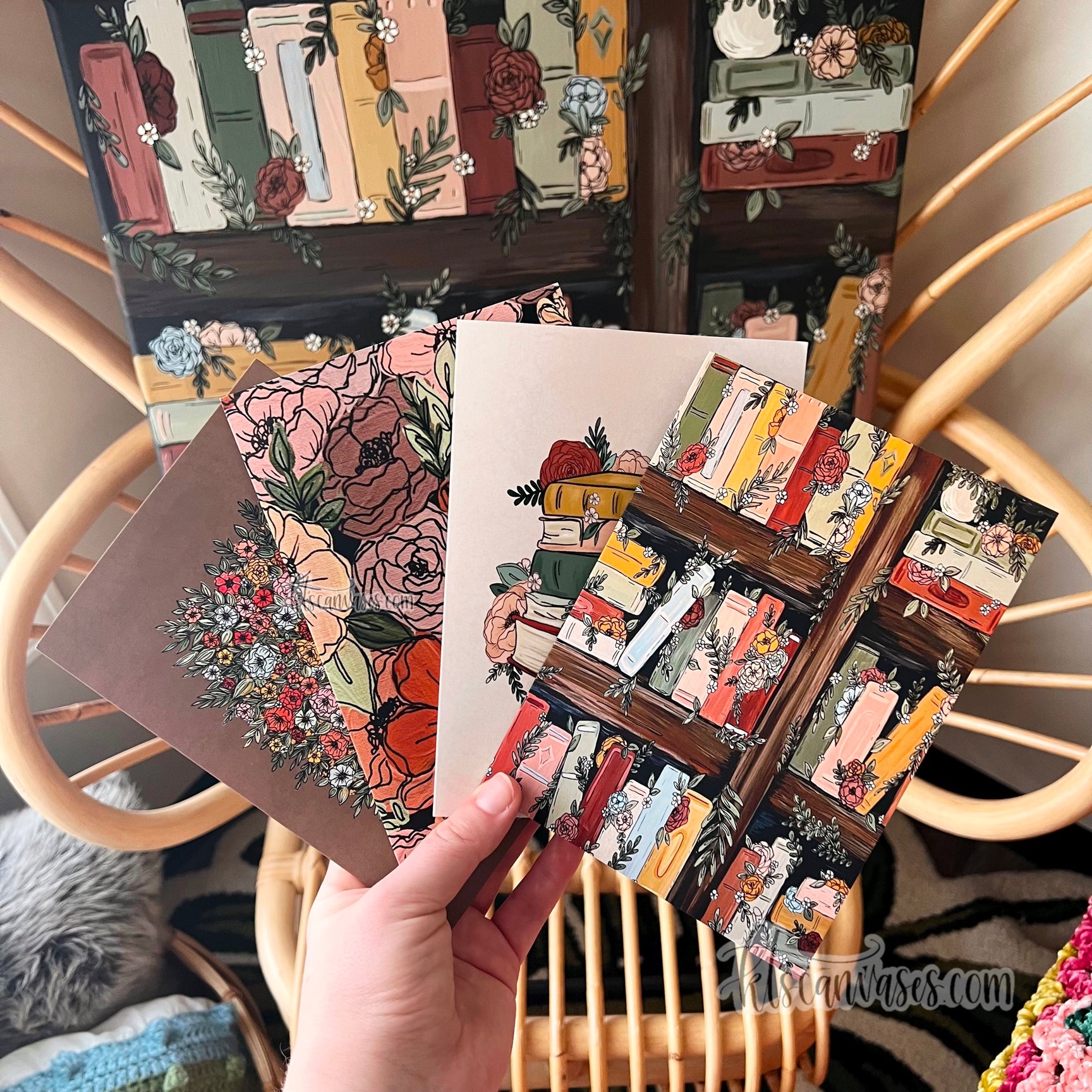 Bookish Card Set of 4 – KT's Canvases